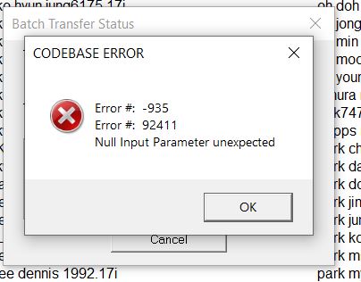 Answered: Codebase Error (Error #: -935 Error #: 92411 Null Input Parameter Unexpected) - Intuit ...