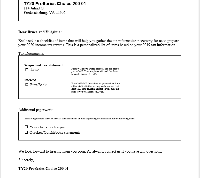 Client Check List - Intuit Accountants Community