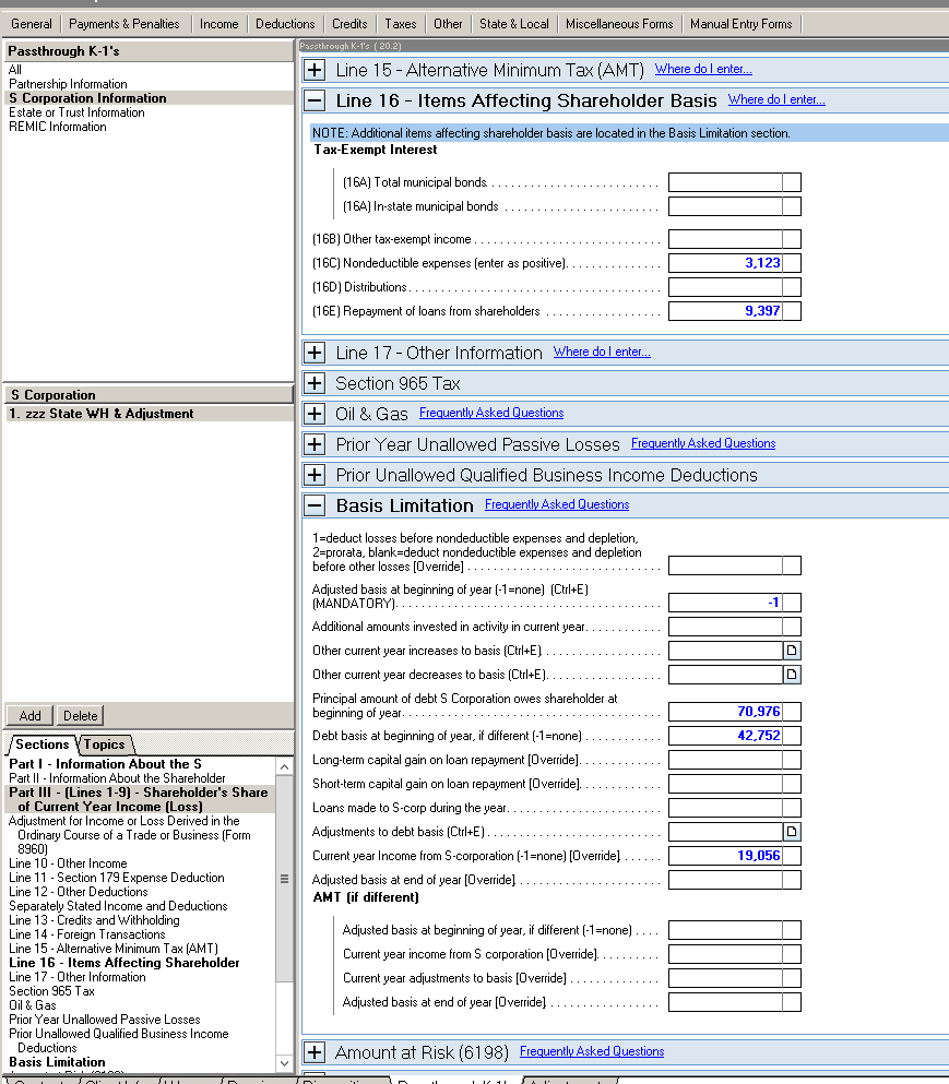 Answered: INCOME USED TO RESTORE DEBT BASIS - Intuit Accountants Community