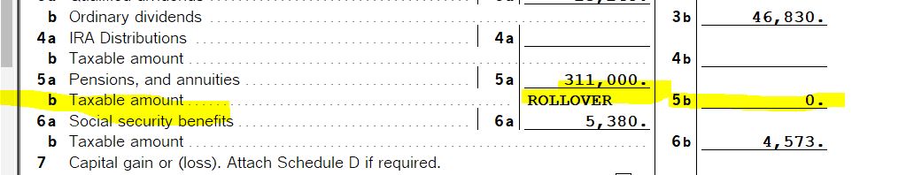 1099 R with Code G rollover, also with Taxable amount? - Intuit ...