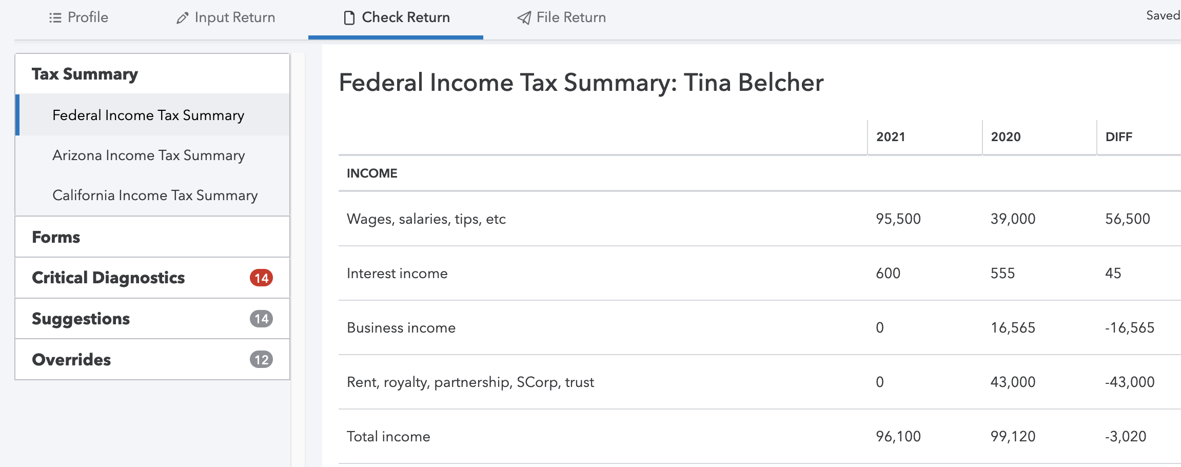 Tax summary form - Intuit Accountants Community