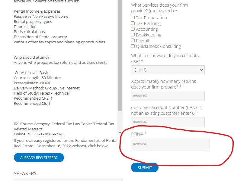 No IRS Continuing Education Credits for Intuit's 2 Day "Tax Season ...