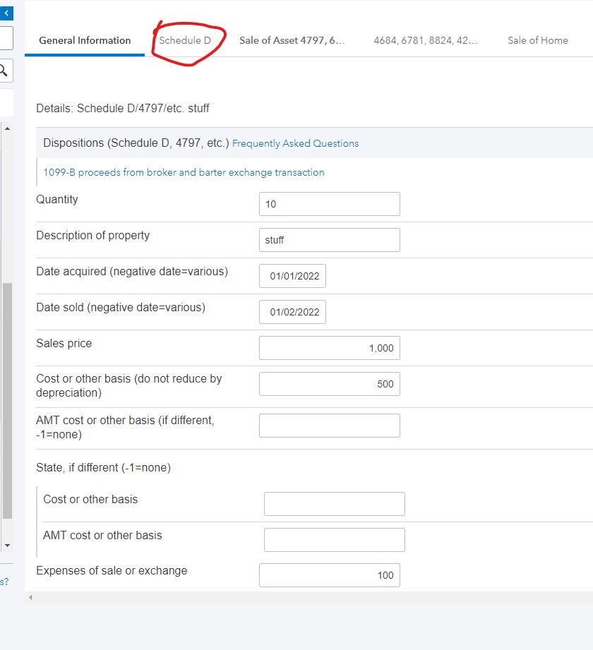 Sch d is not pulling expenses - Intuit Accountants Community