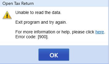 Answered: Error in ProSeries Basic - Won't open new return - Intuit ...