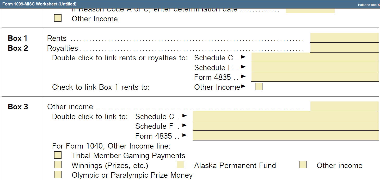1099 misc and schedule C - Intuit Accountants Community