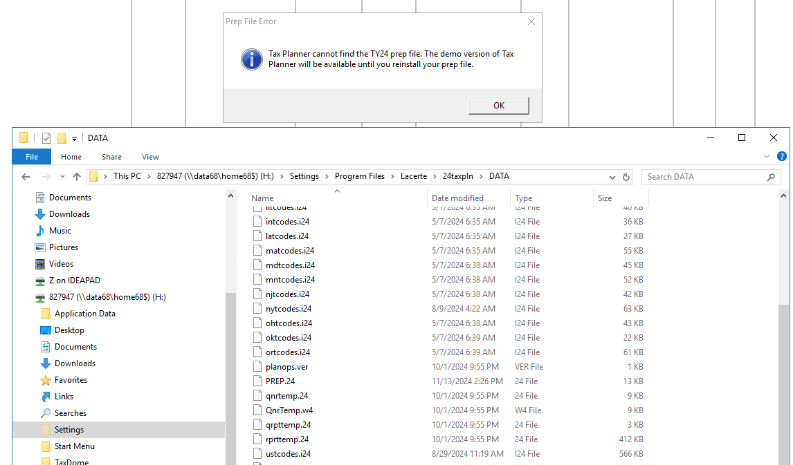 2024 Planner PREP file not working - Intuit Accountants Community