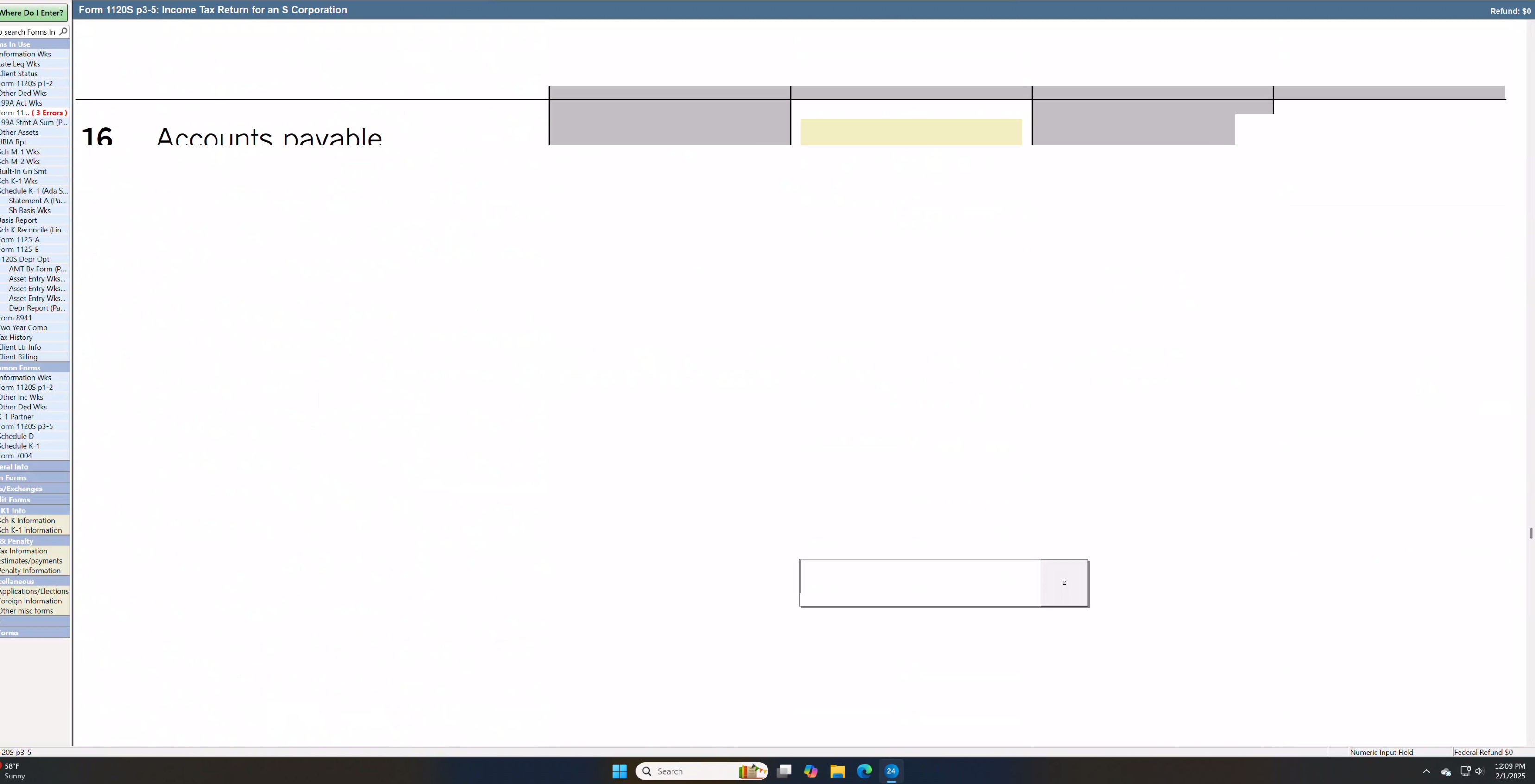 Error on display the 1120 forms page 3-5 - Intuit Accountants Community