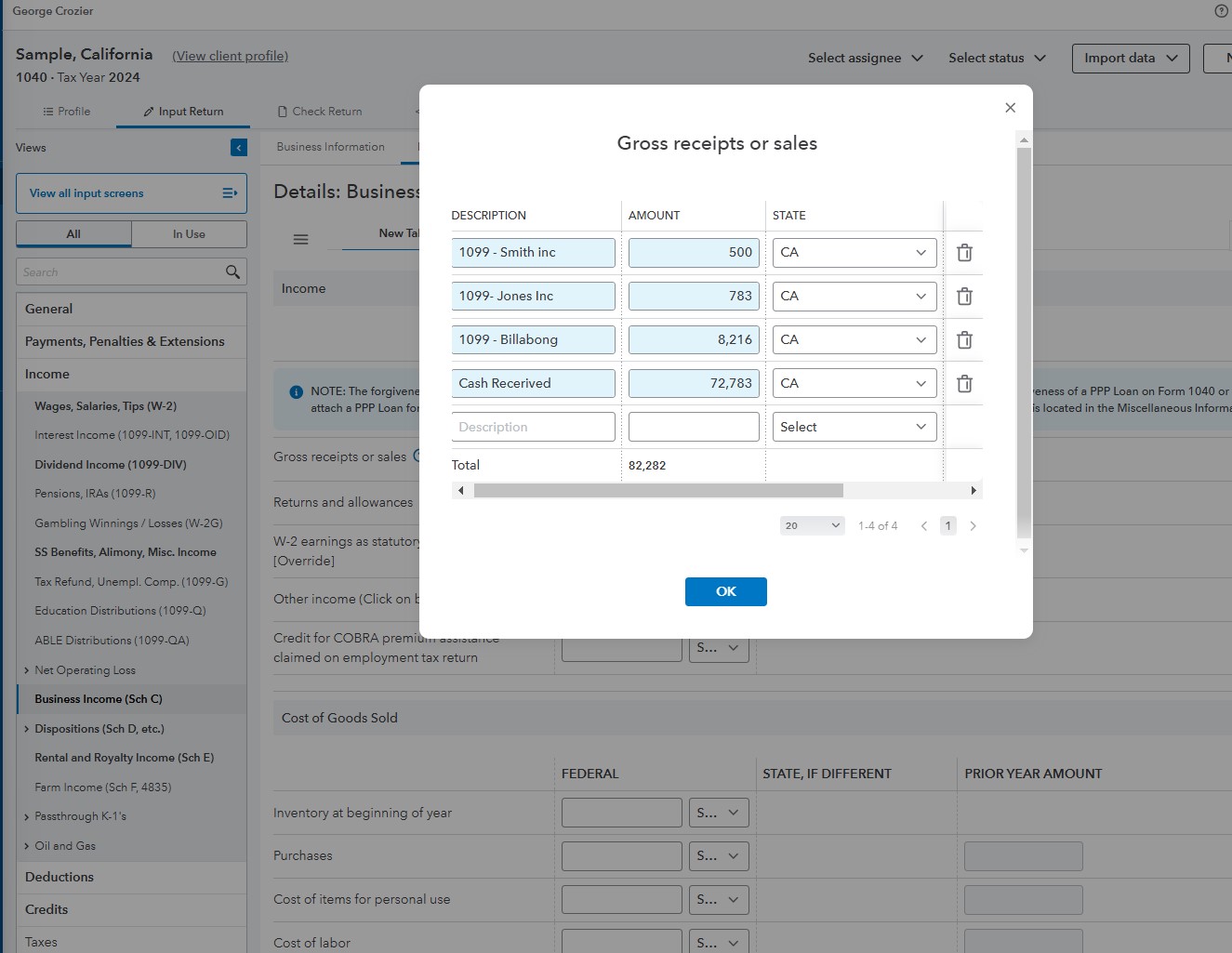 1099 Misc/NEC transfer to Schedule C - Intuit Accountants Community