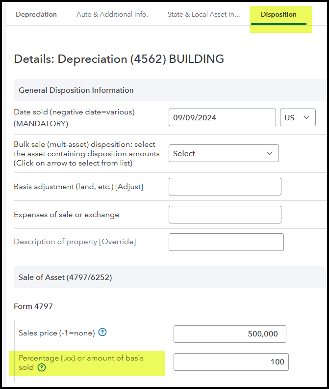 Answered: Disposed property showing up in next year depreciation ...