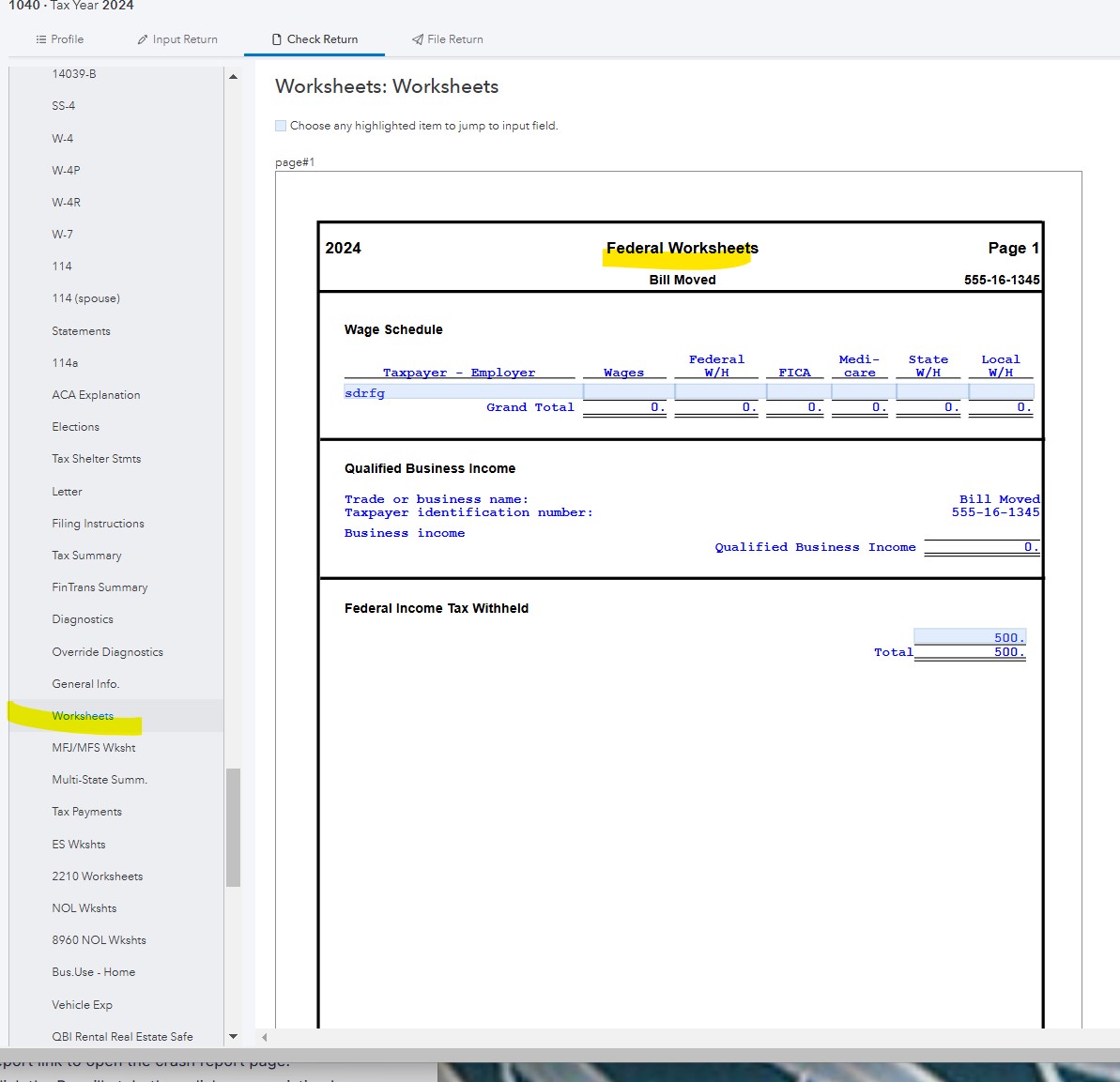 worksheets for social security - Intuit Accountants Community