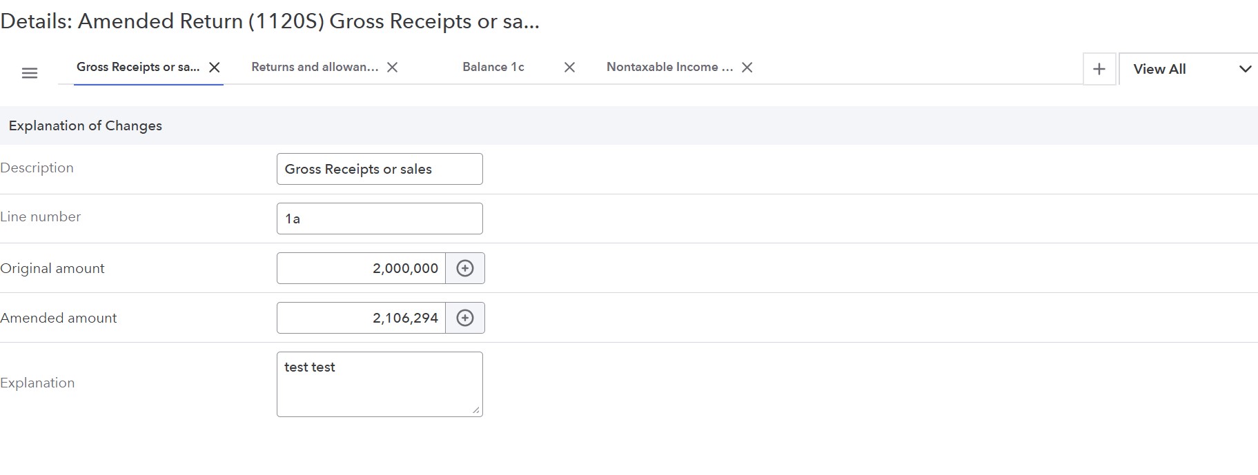 Answered: Amended Return Change Item Fields are not visible on the ...