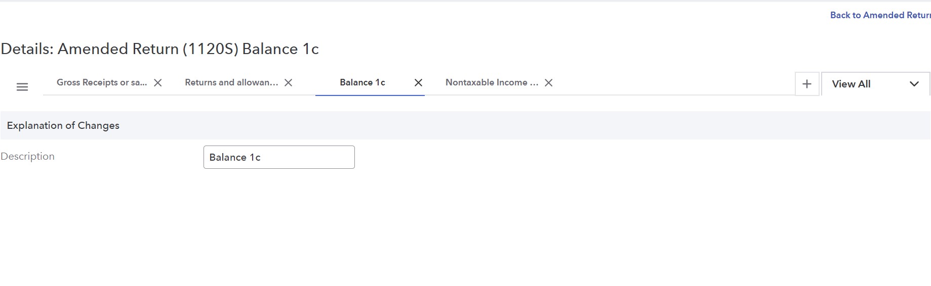 Answered: Amended Return Change Item Fields are not visible on the ...