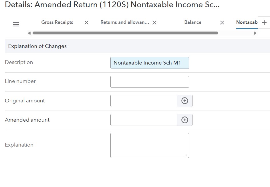 Answered: Amended Return Change Item Fields are not visible on the ...