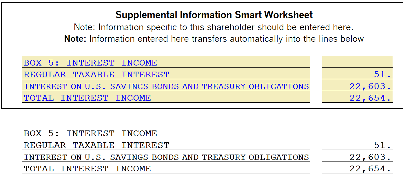 K-1 Footnote for Line 4 Interest Income - Separating Out Regular ...