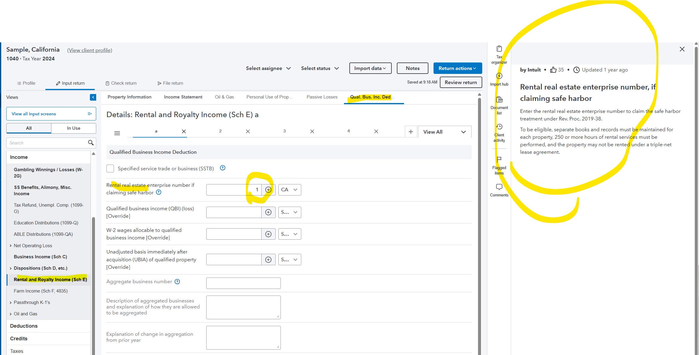 QBI not calculating - Intuit Accountants Community