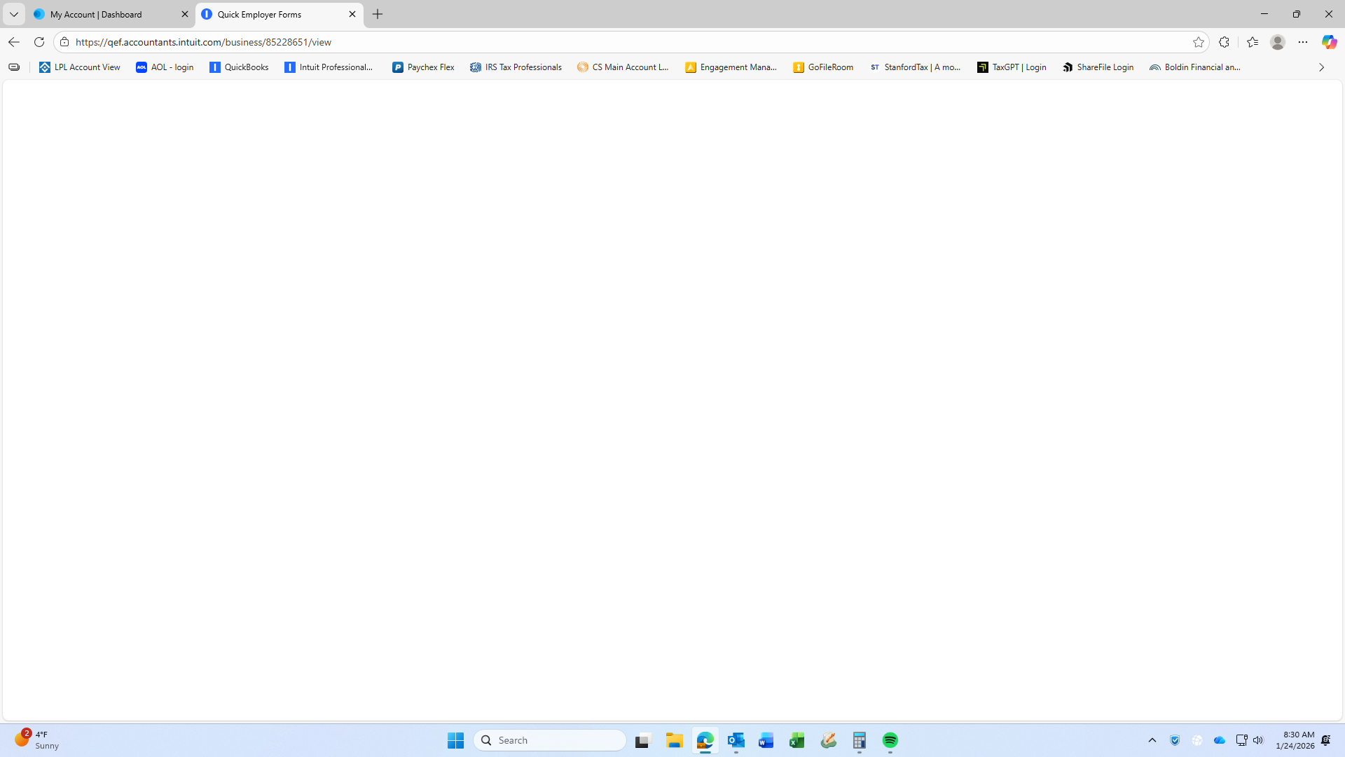 Quick Employer Forms - Blank Screen when trying to edit employer ...
