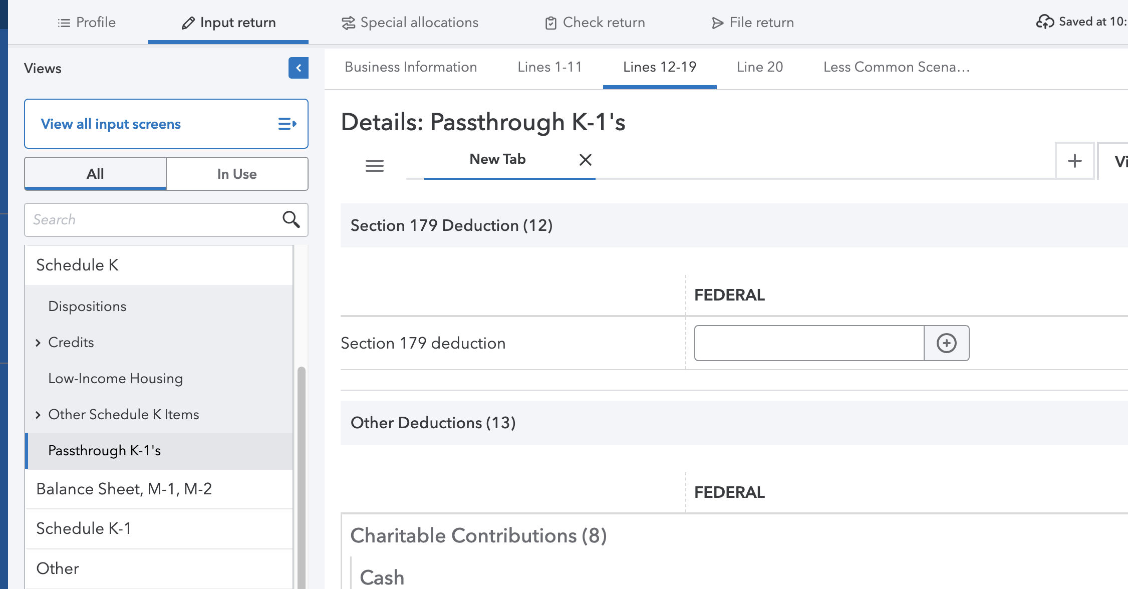 No Line 12 on 1065 K-1 Input Screen - Intuit Accountants Community