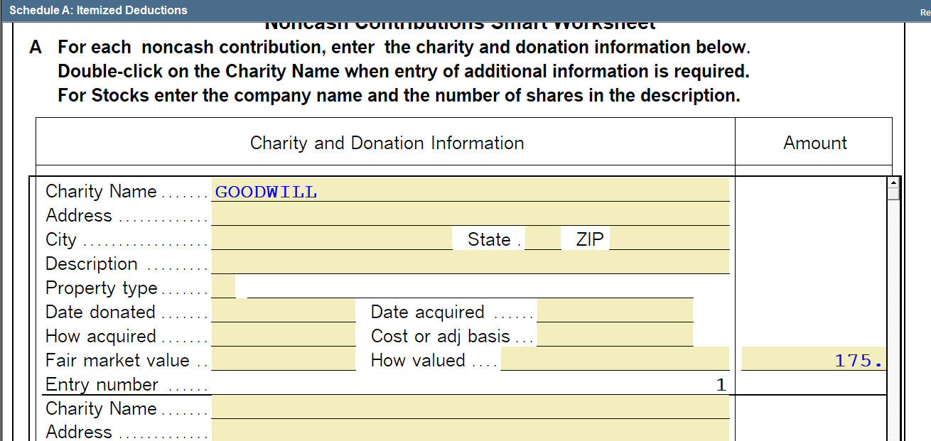 Non Cash Charitable Contributions - Intuit Accountants Community