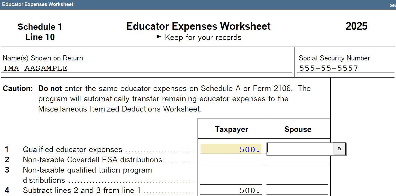 TEACHER EDUCATOR CREDIT - Intuit Accountants Community
